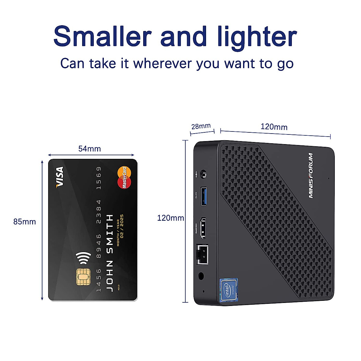 KODLIX Mini PC, Celeron N3350 Dual-Core Processor, 4GB LPDDR4 64GB eMMC, Fanless Mini Desktop Computer Support 4K HD/HDMI+VGA Port/Dual WiFi/Gigabit Ethernet/BT 4.2