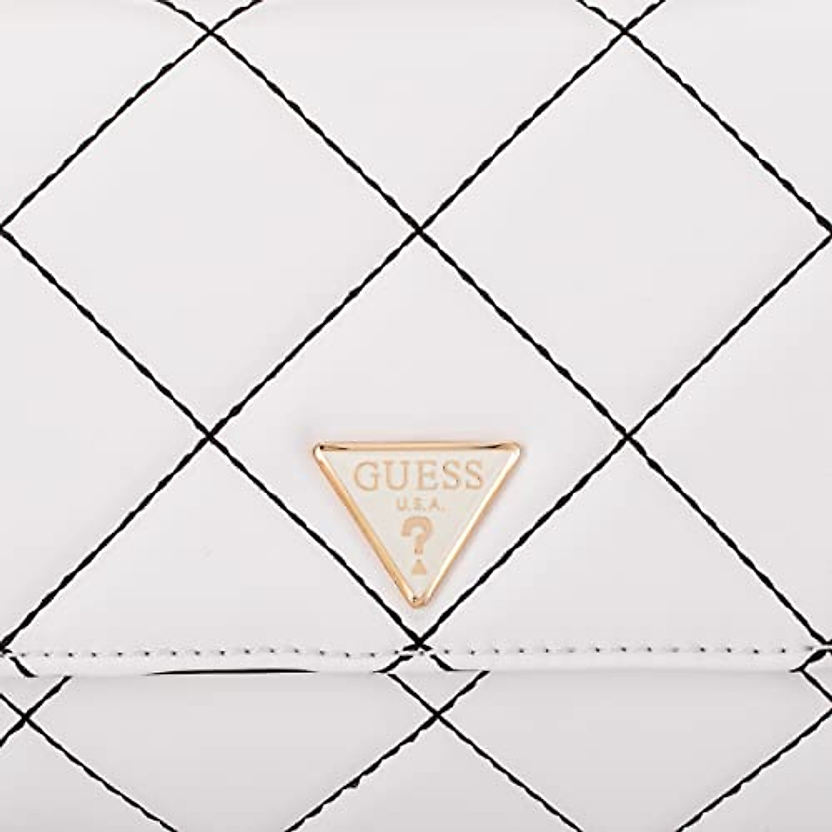 GUESS Cessily Convertible Crossbody Flap, White Multi