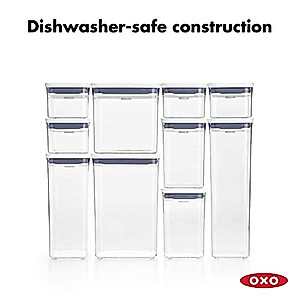 OXO Good Grips POP Container - Airtight Food Storage - 6.0 Qt for Bulk Food and More,Transparent,6.0 Qt - Square - Bulk Food