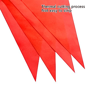 LyButty 100 Feet Red Pennant Banners Flags String Hanging Triangle Bunting Flags,Party Decorations for Grand Opening,Kids Birthday,Carnival,60 PCS