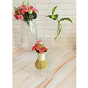 HESIN Acrylic Cake Display Risers Round Set of 3 Stand Risers Dessert Bakery Stand Rack Server Dessert & Pizza Holder