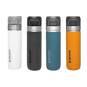 STANLEY Quick Flip Stainless Steel Water Bottle .71L / 24OZ Polar – Leakproof Insulated Water Bottle - Push Button Locking Lid - BPA-Free Thermos Flask - Cup Holder Compatible - Dishwasher Safe