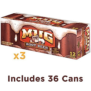 Mug Root Beer Soda, Fridge Pack Bundle, 12 fl oz, 36 Cans