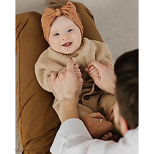 jollybows 6pcs Baby Nylon Headbands Hair Bow Elastics Hairbands Hair Accessories for Baby Girls Newborn Infant Toddlers Kids (Natural colors)