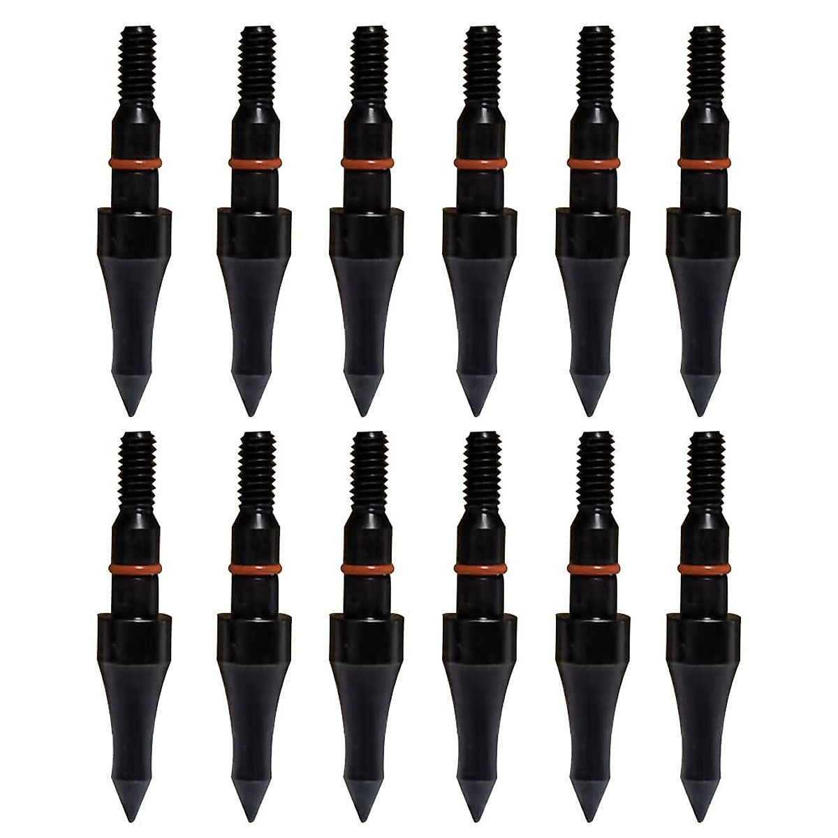 Field Points arrowheads 100 Grains Archery Field Points, 5/16'' Steel Screw in Archery Field Tips and Broadheads (1 Dozen 12 PCS), 2.9*2.3*0.6