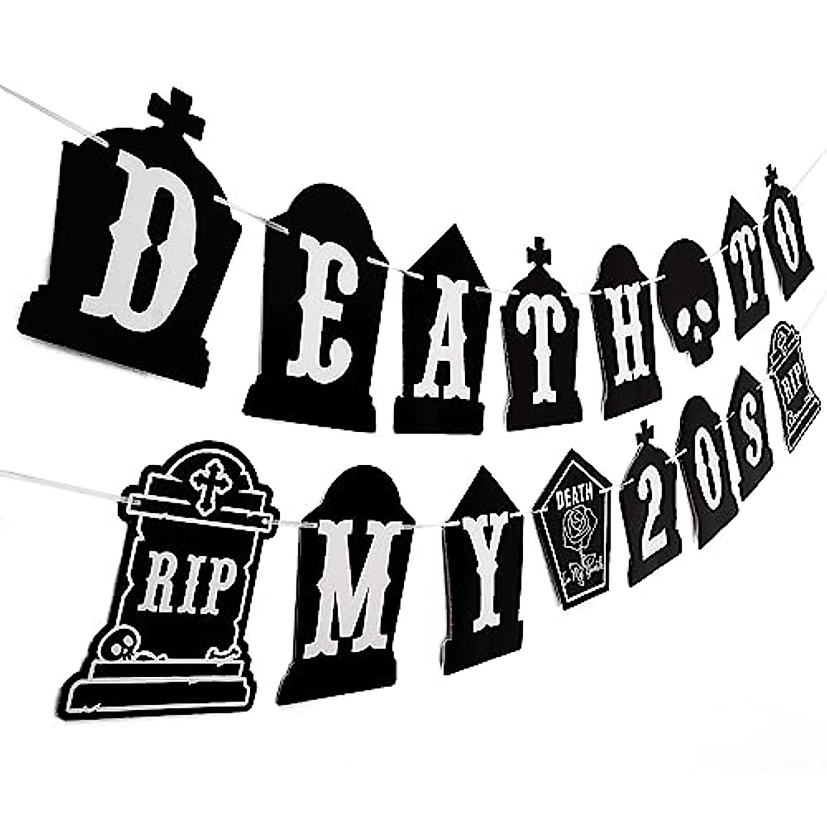 Black Death to My Twenties Banner, 30th Birthday Banner, Death to My 20s, Rip to My 20s Banner, Funeral for My Youth 30th Birthday for Women Lady Man 30th Birthday Party Decorations