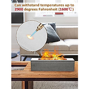 2Pack Premium Ceramic Wool for Portable Tabletop Firepit to Extend Burn Time - Ceramic Wool Wick Sponge Ceramic Fiber Insulation for Bioethanol Fireplaces (12" x 8")