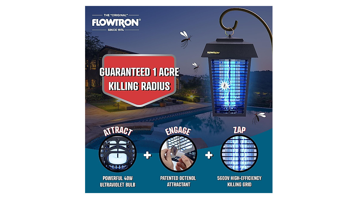 Flowtron Bug Zapper - Powerful 40W Mosquito Killer