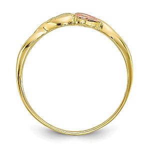 Sonia Jewels Size 5 - Solid 10k Tri-Color Black Hills Gold Ring