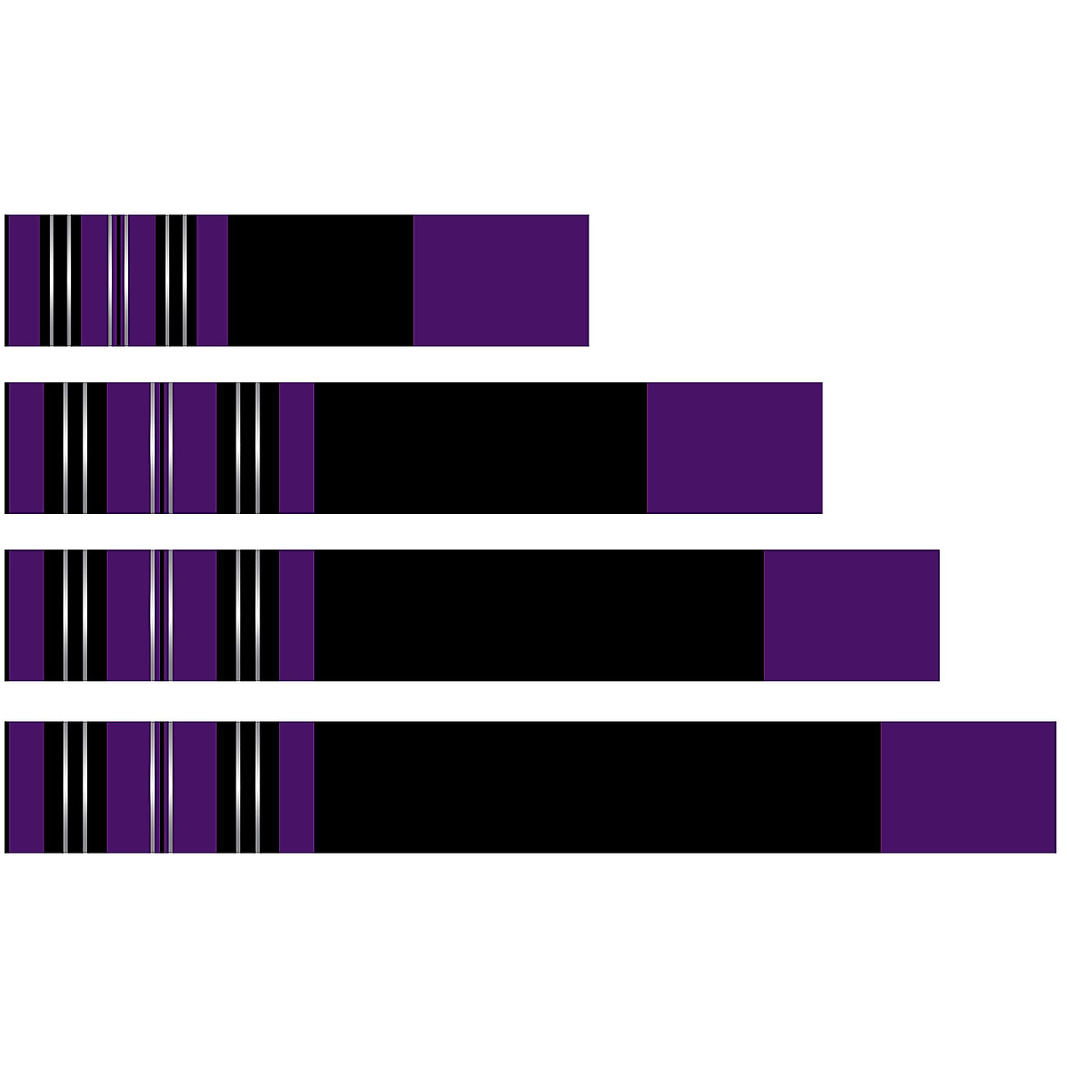 White Water Archery Laminated Purple Traditional 7 Crest Arrow Wraps 15 pk Choose Length Width (8.75)