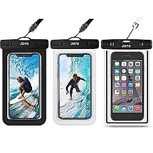 JOTO [2 Pack Universal Waterproof Pouch Cellphone Dry Bag Case for Phones up to 7.0" Bundle with Universal Waterproof Case for Phones up to 6.5"