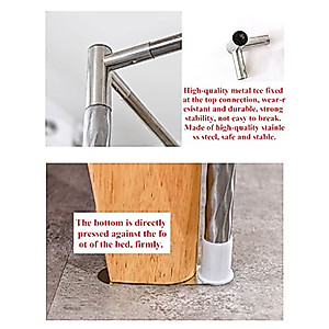 Xierdio Stainless Steel Canopy Frame, Bedroom Decoration Support is Used for Metal Wooden Bed Platform Size Double Bed Full Double Bed (Queen)