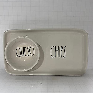 Rae Dunn Queso Chips Tray - Ceramic