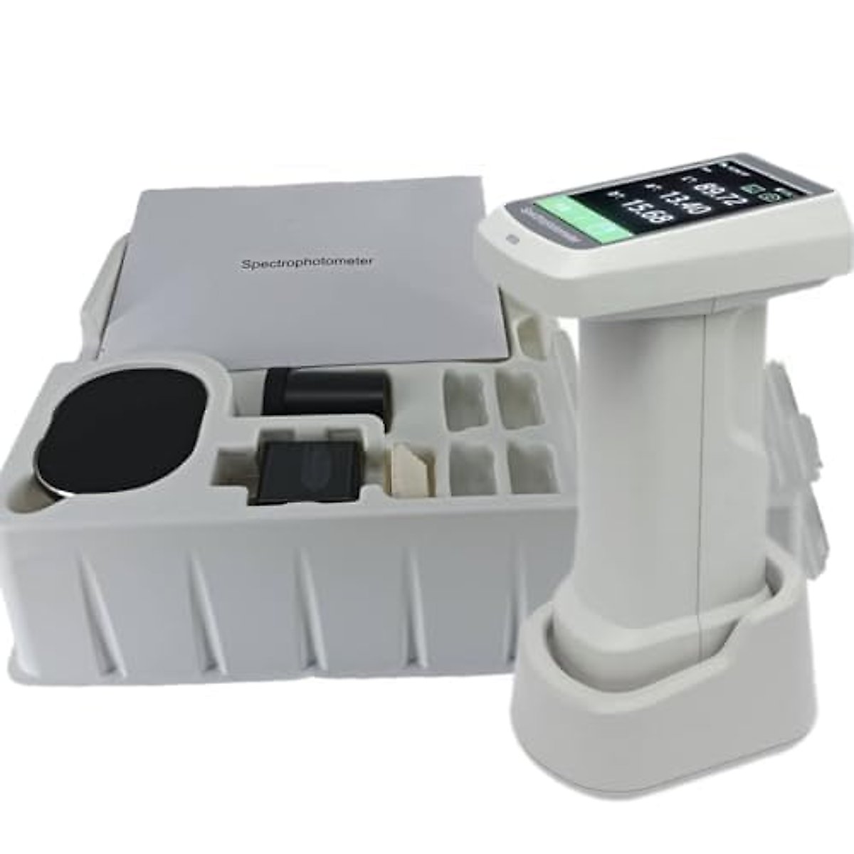 VTSYIQI Paint Spectrophotometer Grating Spectrophotometer Smart Color Measuring Instrument with Φ8mm Φ11mm Measuring Diameter Display Accuracy 0.01 D/8 SCI Structure Repeatability ΔE*ab≤ 0.04