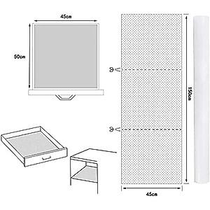 UXTAGR Kitchen Shelf Liner Fridge Liners Drawer Shelf Liner EVA Double Sided Non-Slip Non-Adhesive Anti-Slip Mats for Home Office，Multi-functionLiner Transparent Diamond Pattern（17.7”x 59”）