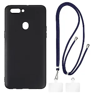 Shantime Oppo R11S Plus Case + Universal Mobile Phone Lanyards, Neck/Crossbody Soft Strap Silicone TPU Cover Bumper Shell for Oppo R11S Plus (6.43”)