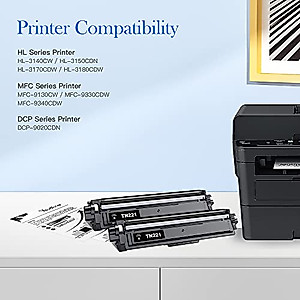 Valuetoner Compatible Toner Cartridge Replacement for Brother TN221BK TN221 TN 221 to use with HL-3140CW HL-3150CDN HL-3170CDW MFC-9330CDW HL-3180CDW MFC-9130CW Printer ( Black,2 Pack )