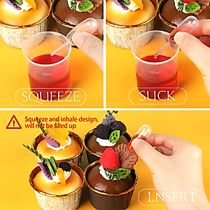 Teenitor Plastic Pipettes Squeeze Dropper Disposable 4ml 100pcs Mini Flavor Injector for Chocolate Strawberries Ice Cream Mini Cakes