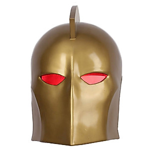 Dr Fate Helmet Deluxe Resin Full Head Golden Cosplay LEDs Mask Xcoser