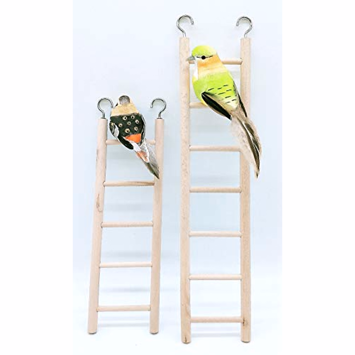 2pcs Wooden Ladder for Bird Parrot Ladder Cage Climbing Toy Birdie Basics (5 Step & 7 Step)