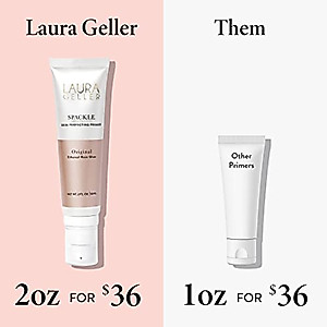 LAURA GELLER NEW YORK Spackle Super-Size - Ethereal Rose Glow - 2 Fl Oz - Skin Perfecting Primer Makeup with Hyaluronic Acid - Long-Wear Foundation Face Primer