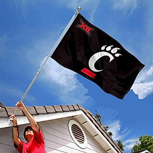 College Flags & Banners Co. Cincinnati Bearcats Big 12 Conference Large Grommet Banner Flag