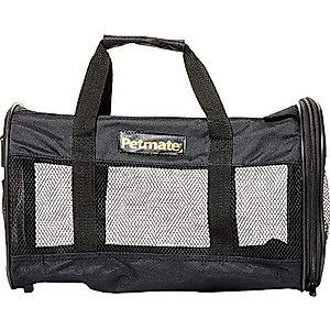 Petmate Soft-Sided Kennel Cab Pet Carrier,Black,Up to 15lbs, 17 X 10 X 10 (21329)