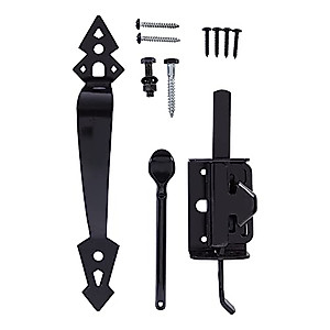 National Hardware N109-040 Swinging Gate & Door Thumb Latch, Heavy Duty, Coated with WeatherGuard Protection, Black