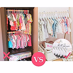 Lemonfilter 12 Pack Baby Wardrobe Dividers Plastic Nursery Closet Dividers Clothing Rack Dividers for Organize Baby's Clothes (White)