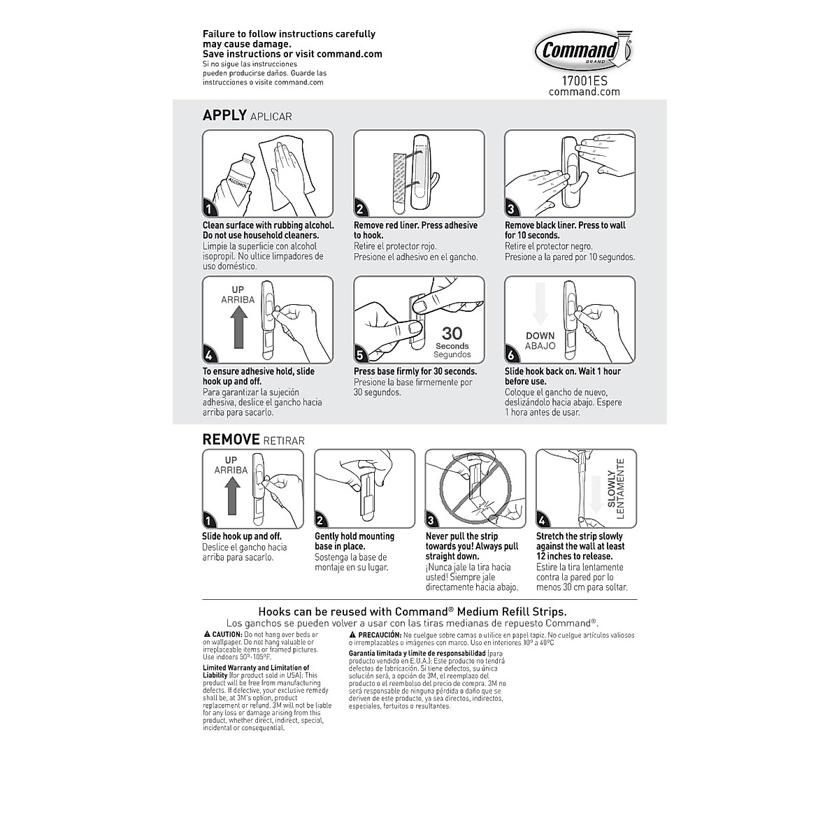 Command Medium Utility Hooks, Damage Free Hanging Wall Hooks with Adhesive Strips, No Tools Wall Hooks for Hanging Organizational Items in Living Spaces, 20 White Hooks and 24 Command Strips