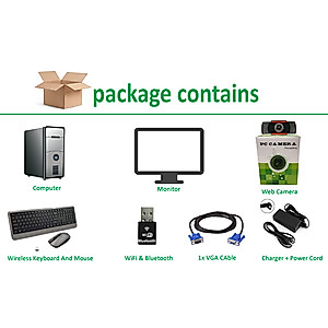 HP Elite SFF Computer Desktop PC, Intel Core i5 3.3GHz, 16GB Ram, 128GB M.2 SSD, 1TB Hard Drive, Wireless Keyboard & Mouse, WiFi | Bluetooth, HP 27-inch FHD Monitor, Webcam, Windows 10 (Renewed)