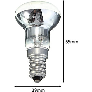 White Edison Bulb E14 Light Holder R39 Reflector Spot Light Bulb Lava Lamp Incandescent Filament Lamp Incandescent Bulbs Light Bulbs Dimmable (30 Watts)