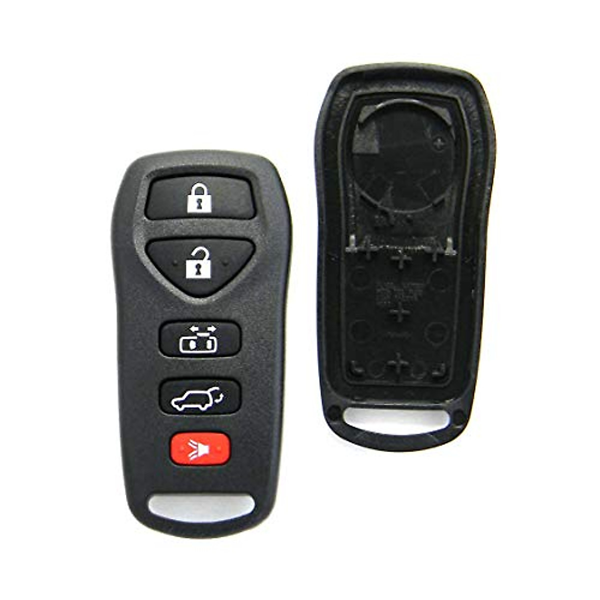 Replacement Case Compatible With 2004-2009 Nissan Quest 6-Button Key Fob Remote (FCC ID: KBRASTU51, P/N: 28268-5Z200)