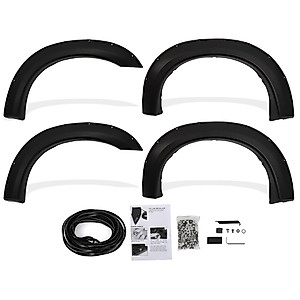 ECCPP PP Black Smooth Fender Flares For 1999-2007 For Ford For F250 For F350 Super Duty With Rubber Edge Trim Hardware Kit Automotive Exterior Accessories