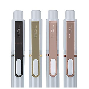 TUL Retractable Gel Pens, Medium Point, 0.7 mm, Pearl White Barrel, Black Ink, 12-Pack + 4 TUL Gel Pen Refills Bundle