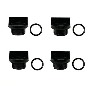 4PCS Water Drain Fine Thread Plug and Seal For Harbor Freight Predator 2" 3” 212cc 301cc Water Pump 63405 63406 56162 56718 For DuroMax 7HP 2 IN. 3 IN. For Champion 2" 3" Semi-Trash Water Pump