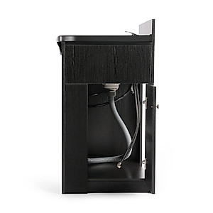 Beautystyle Shampoo Station Shampoo Bowl with Cabinet Portable Hair Wash Sink Black for Salon