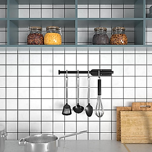 Paper Towel Holder, Self Adhesive or Screw Mounting, Black Paper Towel Holder Wall Mount, SUS304 Stainless Steel Paper Towel Holder Under Cabinet for Kitchen, Counter, Cabinet, Bathroom