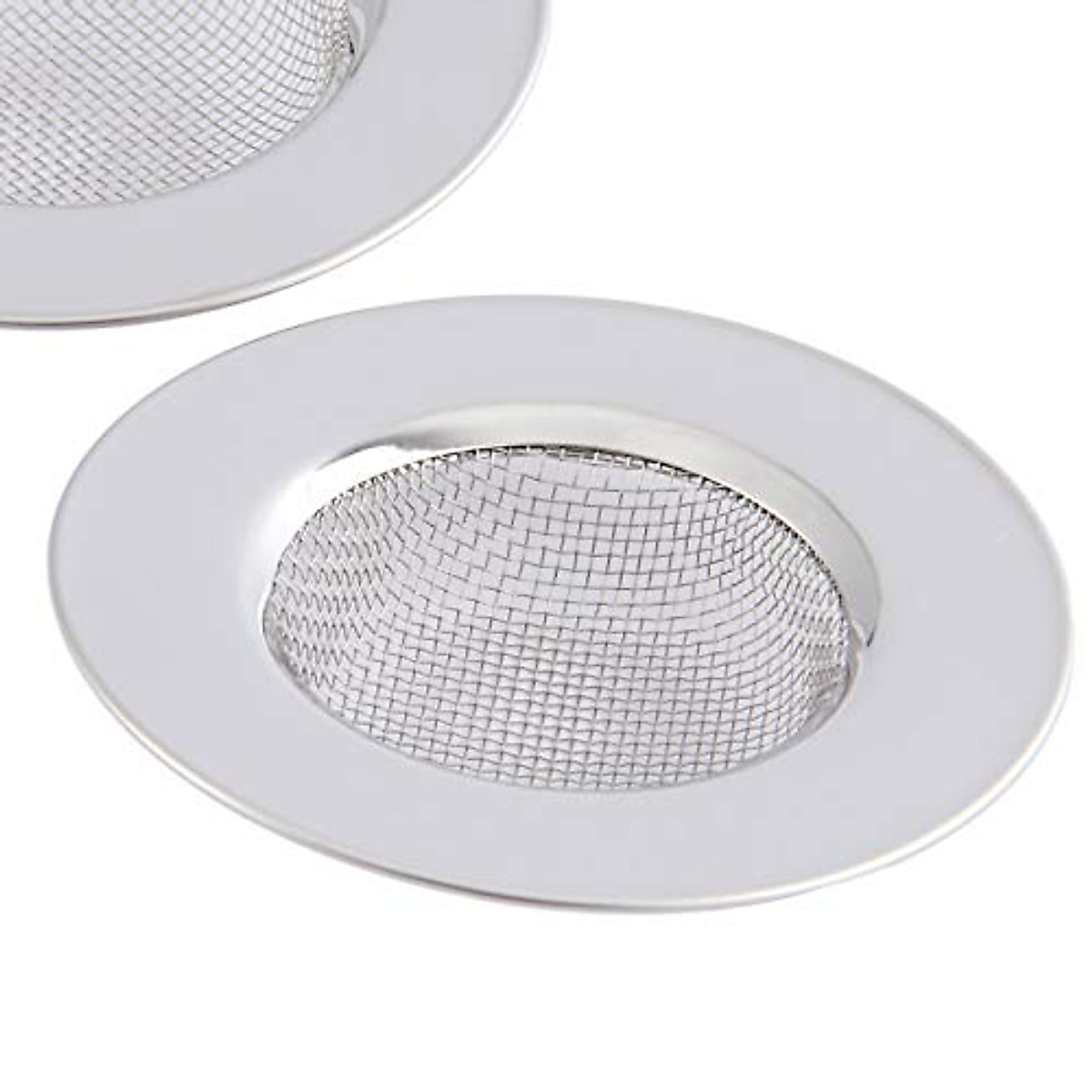 Mtsooning 2Pcs Kitchen Sink Strainer Drainer, 3 Inch Stainless Steel Mesh Sink Drain Cover Stopper for Kitchen Basin Bath Basket Filter Replacement