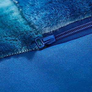 Urban Lifestyle Supportive Faux Fur Bean Bag with Pocket, Cool Tie Dye, Large