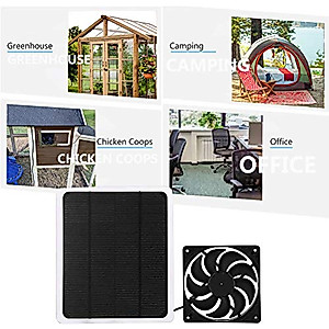 ZUZZEE Solar Panel Powered Fan Mini Ventilator IP65 Waterproof 10W 12V Solar Exhaust Fan for Dog Chicken House Greenhouse RV Roof Quietly Cools and Ventilates