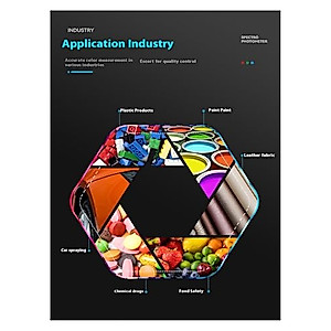 Colorimeter, SR210 Spectrophotometer Colorimeter, Plastic Paint Textile Printing Spraying Color Detector Reflectivity Meter(SR221 Full-Function 4mm)