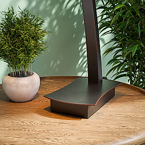 Kenroy Home 03332 Wright 1 Light Table Lamp with Oil Rubbed Bronze Finish, Casual Style, 24" Height, 13.5" Width, 7" Depth