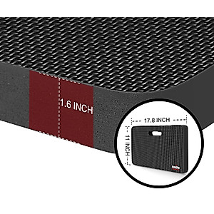 Omixe Comfy Extra Large Thick Waterproof Gardening Kneeling Pad Foam Kneeler Mat Garden Knee Pad Cushion for Gardening Planting Yard Work Prayer Yoga Mechanic Workout Baby Bath 18 x 11 x 1.5 Black