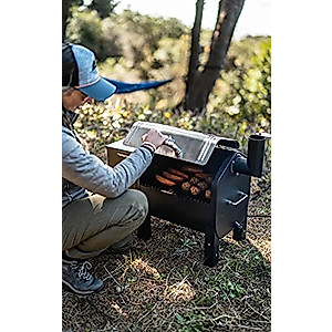 Trek Pellet Grill Tailgating Package Includes Cover-Collapsible Rack-BBQ Lights
