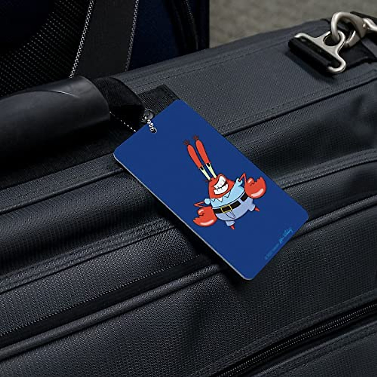 Spongebob Mr. Krabs Pose Luggage Card Suitcase Carry-On ID Tag
