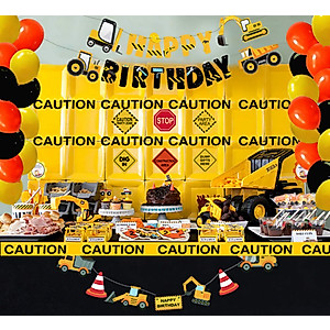 Construction Birthday Party Supplies Dump Truck Party Decorations Kits Set for Kids Birthday Party 51 pack