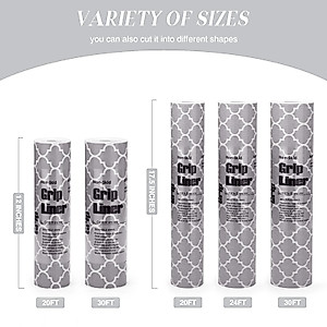 Glotoch Non Adhesive Shelf Liners for Kitchen Cabinets, 17.5" x 30 FT Drawer Liners for Kitchen, Non Slip Cabinet Liners for Shelves, Waterproof Shelf Liner for Dresser/Refrigerator/Bathroom, Gray