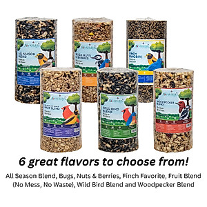 JCs Wildlife All Season Blend Premium Bird Seed Small Cylinder, 1.75 lb (4 Cylinder)