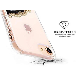 Casery iPhone Case Designed for The Apple iPhone 11 Pro, Black & Gold Agate (Exotic Marble)- Matte Finish - Military Grade Protection - Drop Tested - Protective Slim Clear Case